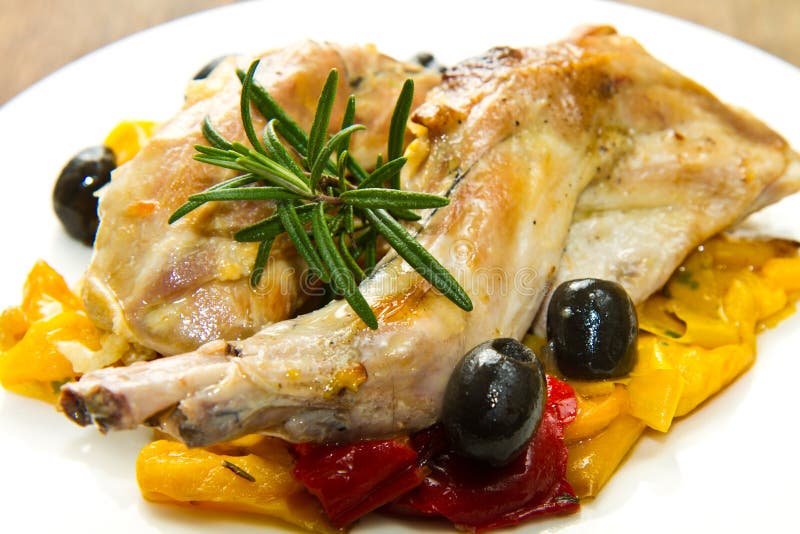 Baked rabbit stock photo. Image of rosemary, spice, pepper - 29095368