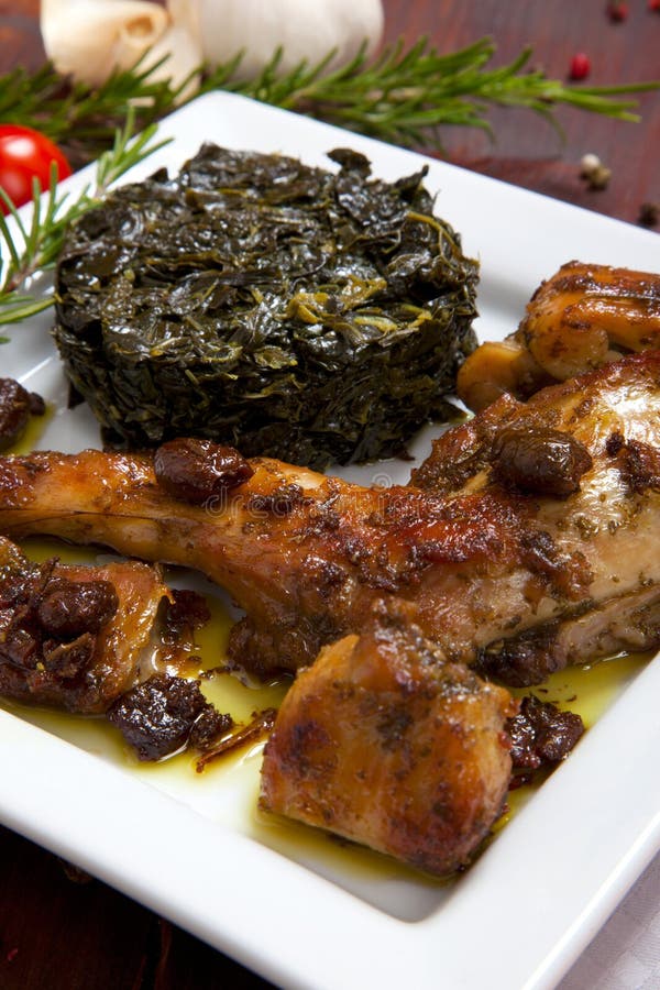 Baked Rabbit with Vegetables in a Dish Stock Photo - Image of grilled ...