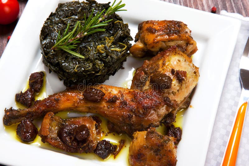 Baked Rabbit with Vegetables in a Dish Stock Photo - Image of diner ...