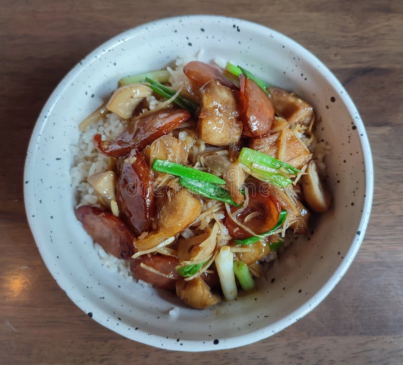 Baked Rice with Pork in Clay Pot. Stock Image - Image of clay, rice ...