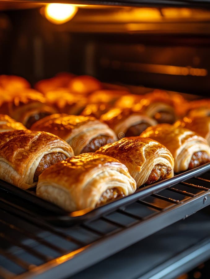 Baked Rolls in an Oven Tray. Stock Photo - Image of brown, crispy ...