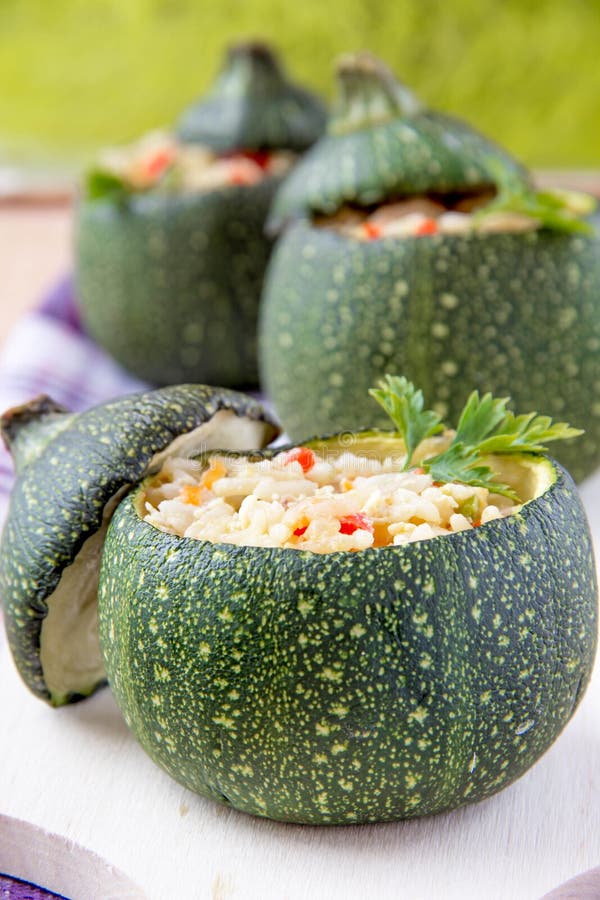 Courgette Stuffed with Minced Meat Cherry Tomatoes and Cheese Stock ...