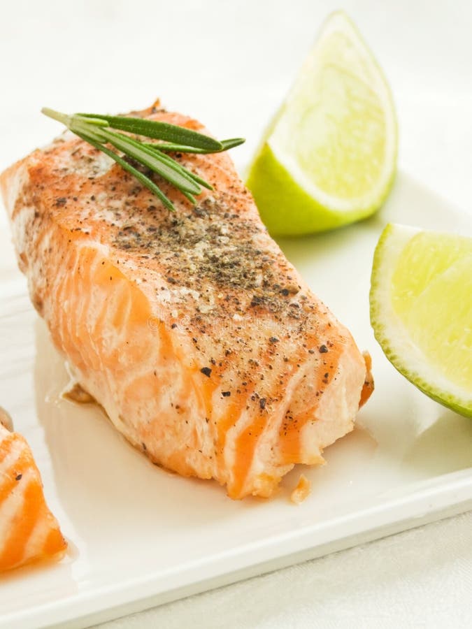 Baked salmon stock image. Image of food, spice, dinner - 13887837