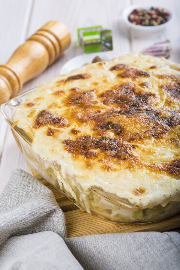 Baked Salted Cod with Cream Stock Photo - Image of kitchen, cream: 51859922