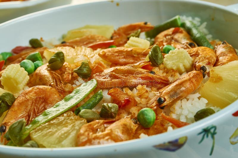 Baked Spanish risotto stock photo. Image of black, pawns - 172065792