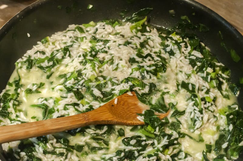 Spinach with rice stock image. Image of natural, baked - 177650775