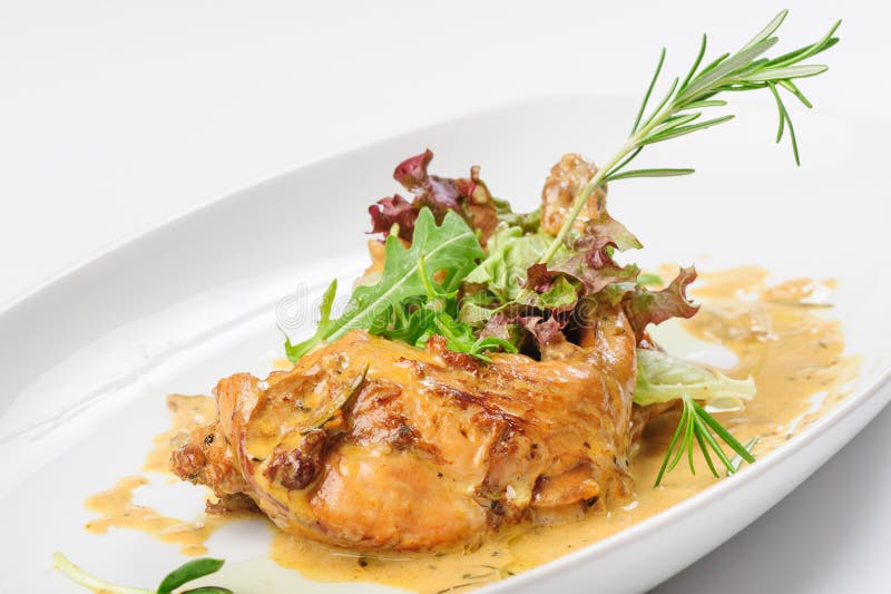 Baked and Stewed Rabbit Legs Stock Photo - Image of cooked, healthy ...