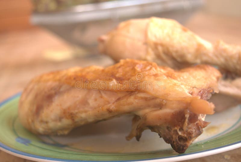 Baked thigh chicken stock photo. Image of homemade, lunch - 322359680