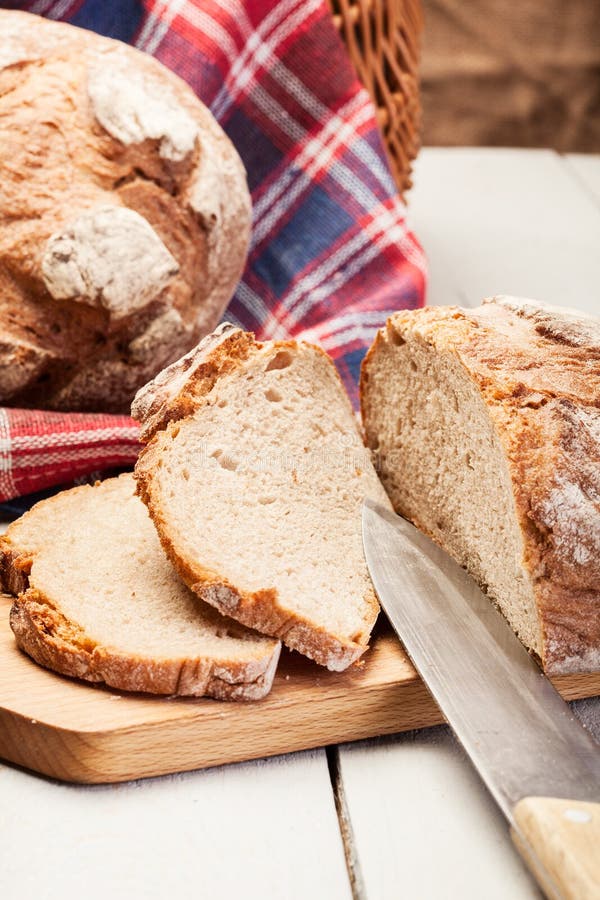 Baked traditional bread stock image. Image of loaf, crust - 34546163