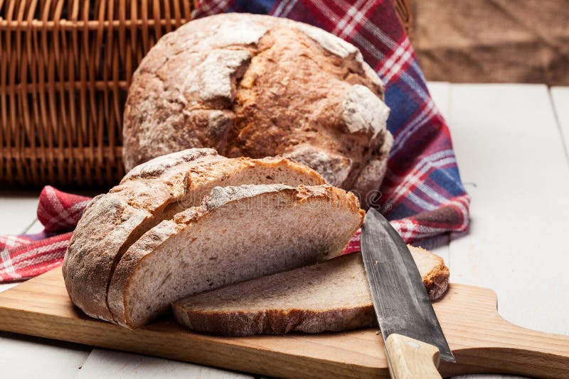 Baked traditional bread stock image. Image of baked, kitchen - 35844435
