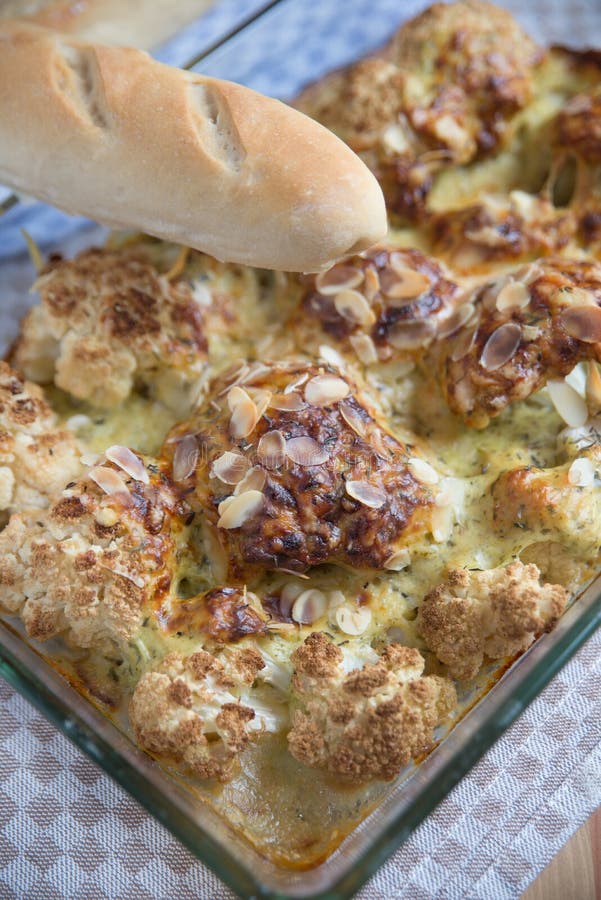 Baked Vegetables with Bechamel Cheese Sauce Stock Photo - Image of ...