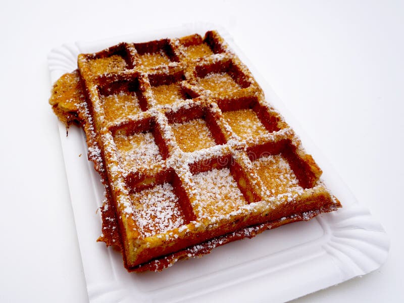 Baked Waffle with Sugar Bakery Stock Photo - Image of austria, europe ...