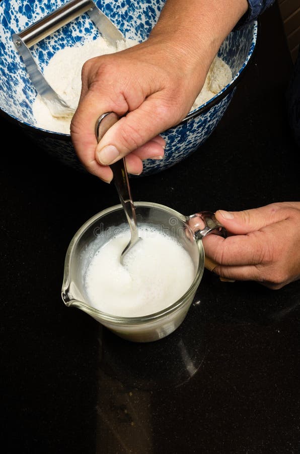 Bowl of Flour and Butter To Make Dough Stock Image - Image of food ...