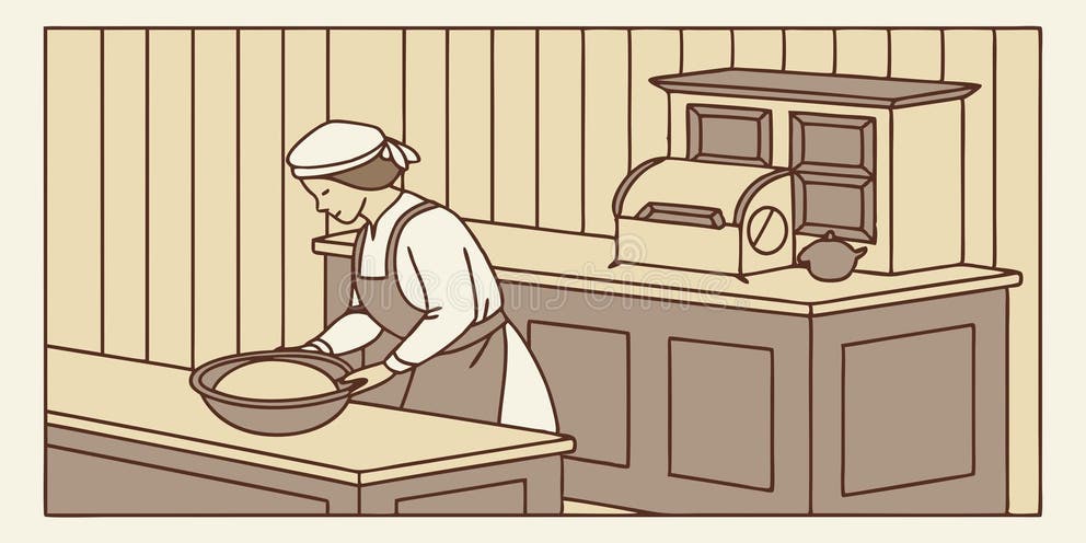 Baker Adding Ingredients To a Mixing Bowl, Beginning the Baking Process ...