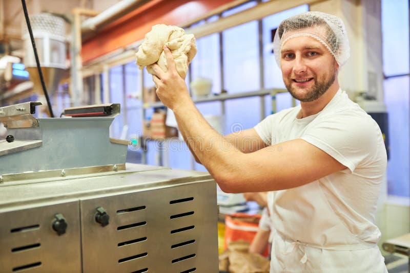 Baker Apprentice in Training with Dough for Baking Stock Image - Image ...