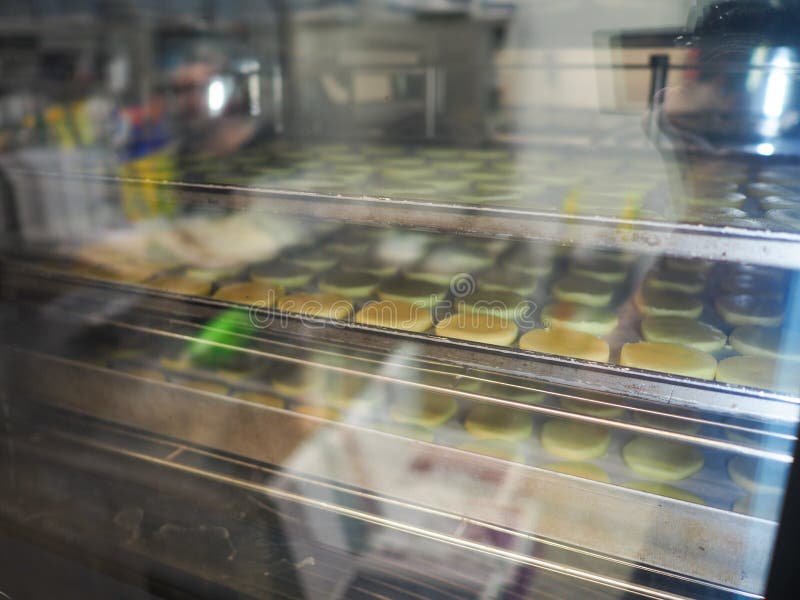 Baking a Large Group of Cookies in a Professional Oven in a Cake Lab ...