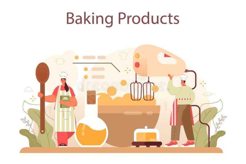 Baker Concept. Chef in the Uniform Baking Bread. Baking Pastry Process ...