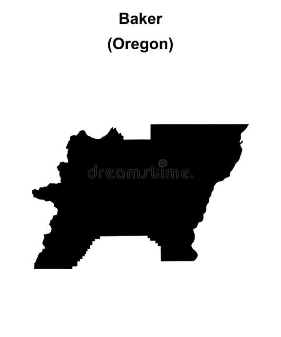 Baker outline map stock vector. Illustration of outline - 361753553