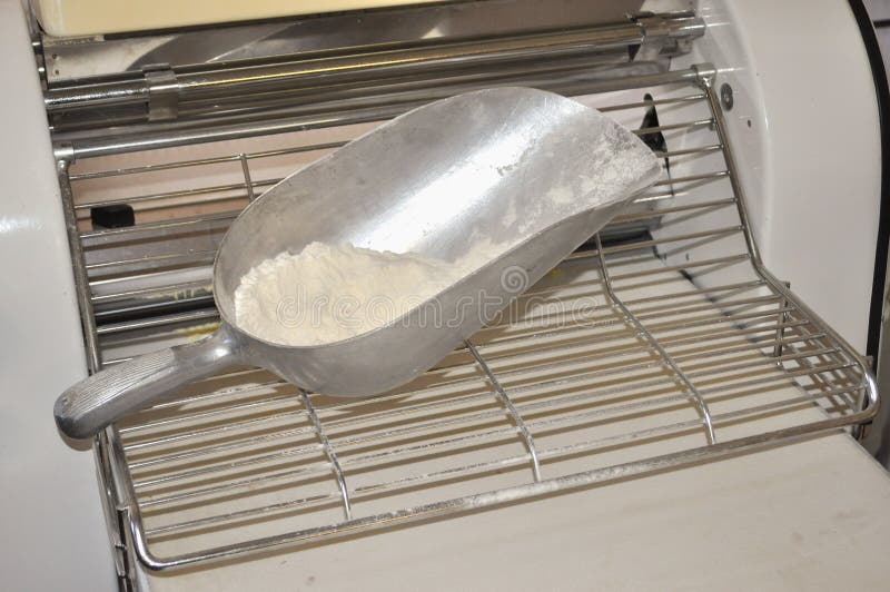 Baker flour spatula stock image. Image of bread, nutrition - 210369693