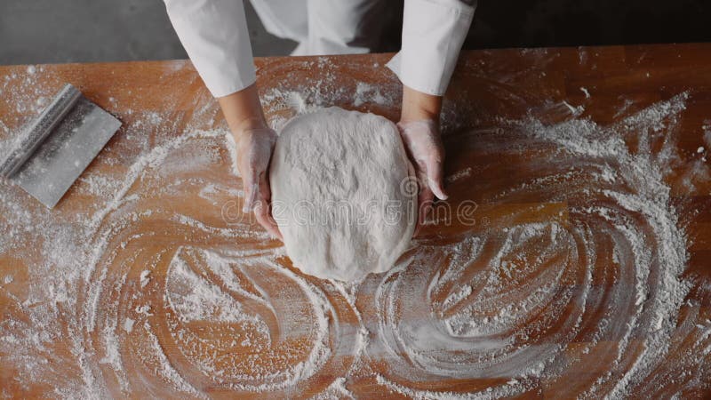 Baker Hands Work with Dough at Kitchen Stock Video - Video of cheerful ...