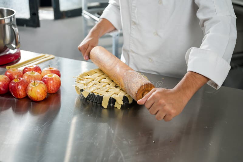 Latin Man Working in a Pastry Workshop. Stock Photo - Image of food ...