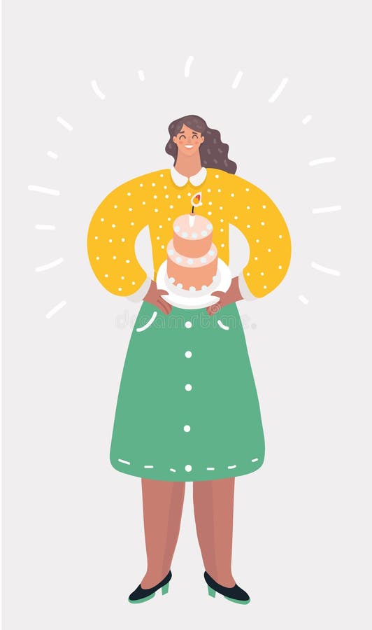 Baker Holding Box Cakes Stock Illustrations – 49 Baker Holding Box ...