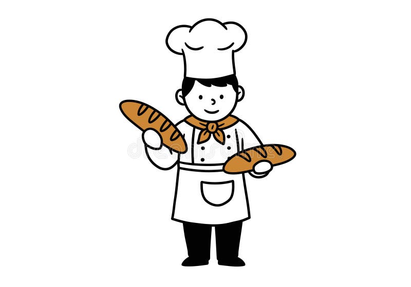 Clip Art Baker stock vector. Illustration of holding - 367907904