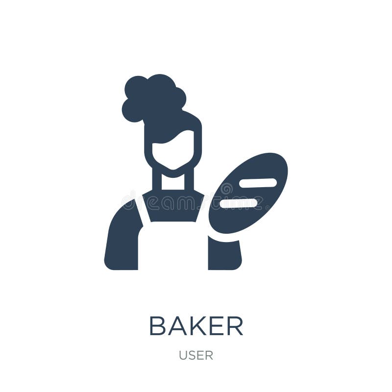 Pastry Chef Icon in Trendy Design Style. Pastry Chef Icon Isolated on ...