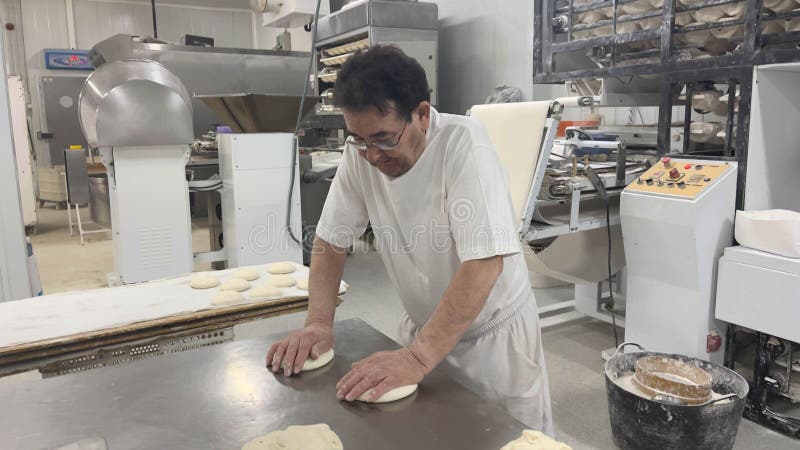 Baker Working in Industrial Bakery Stock Photo - Image of fermentación ...