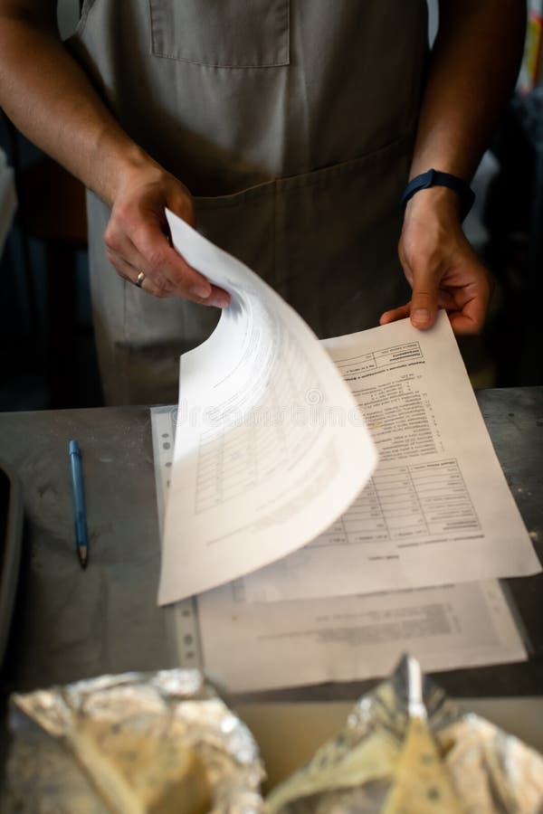 The Baker Looks through the Recipe. Problem Solving Concept Stock Image ...