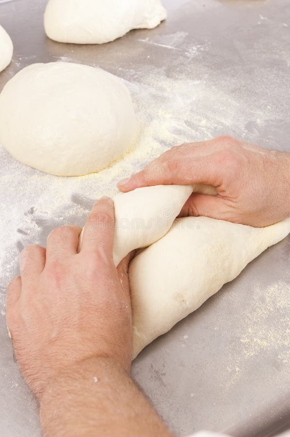 Baker makes the bread stock image. Image of chef, italian - 24078517