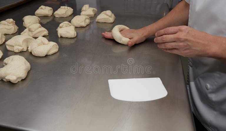 Baker making bagel stock photo. Image of culinary, fresh - 118422938