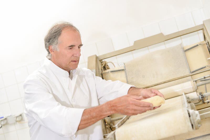 Baker making bread stock image. Image of bread, profession - 200002175