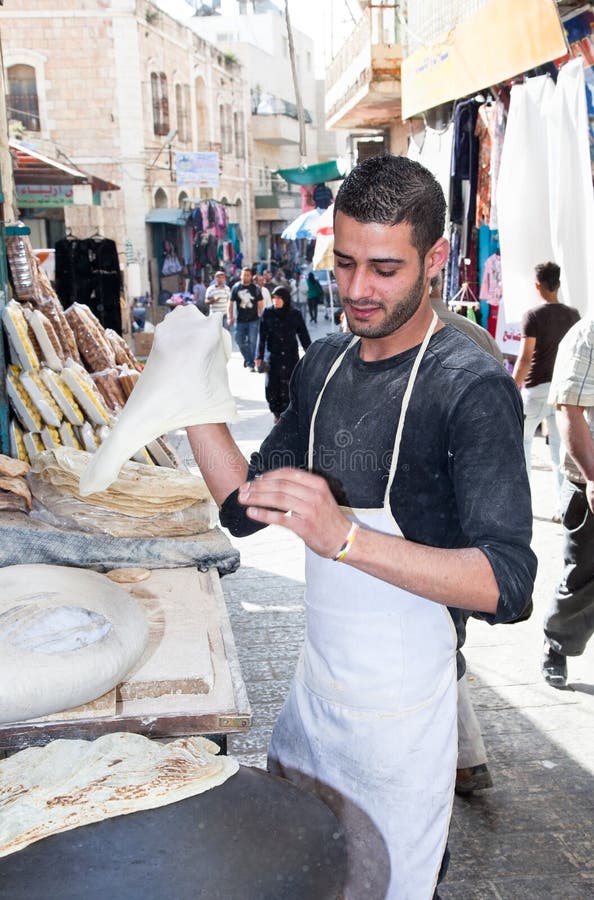 Baker Making Bread, Kneading a Dough Stock Photo - Image of kneading ...