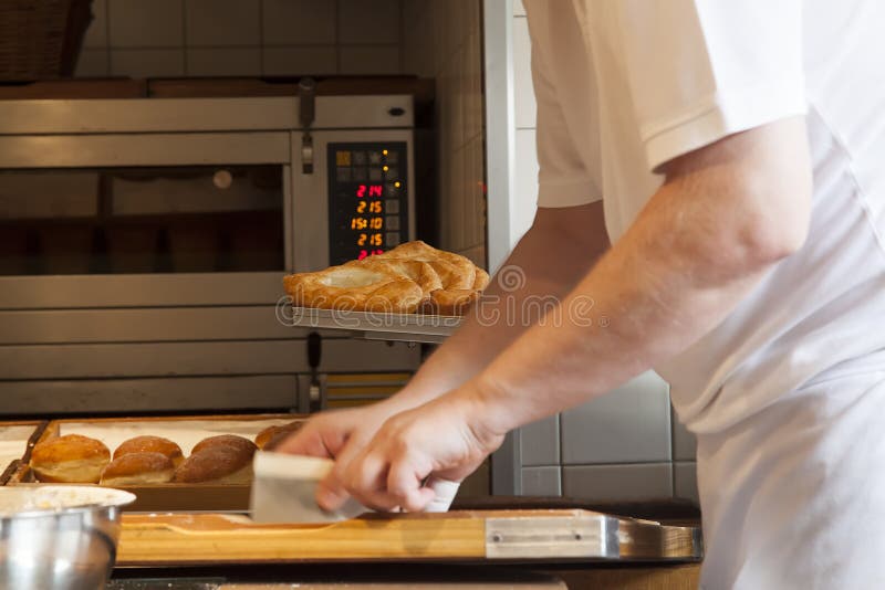 A baker stock photo. Image of working, oven, good, reflection - 52992996