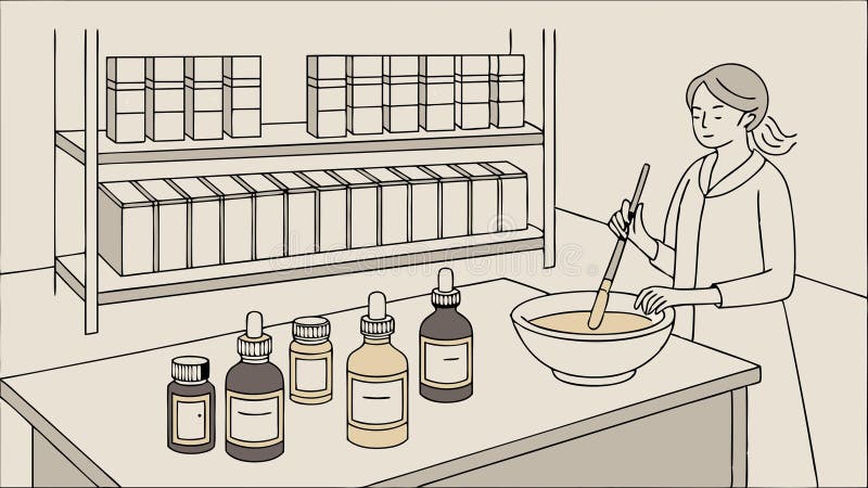 Baker Mixing Ingredients, Culinary Art and Cooking Process Vector ...