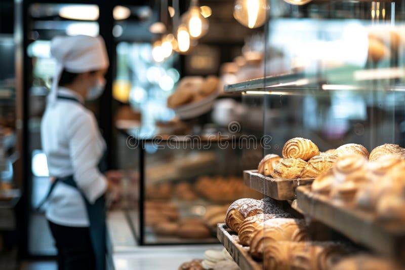Baker Preparing Bread in a Traditional Bakery . Banner with Copy Space ...