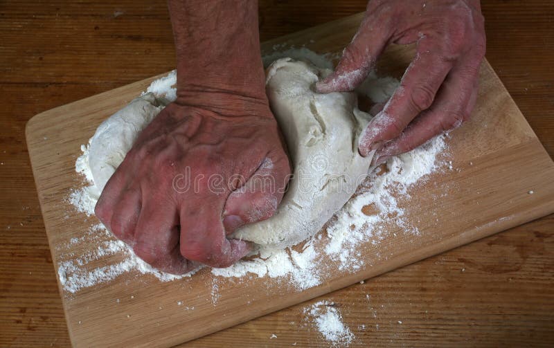 Baker Preparing Some Dough Ready To Bake Some Bread Stock Image - Image ...