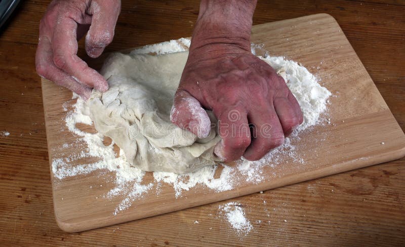 Baker Preparing Some Dough Ready To Bake Some Bread Stock Image - Image ...