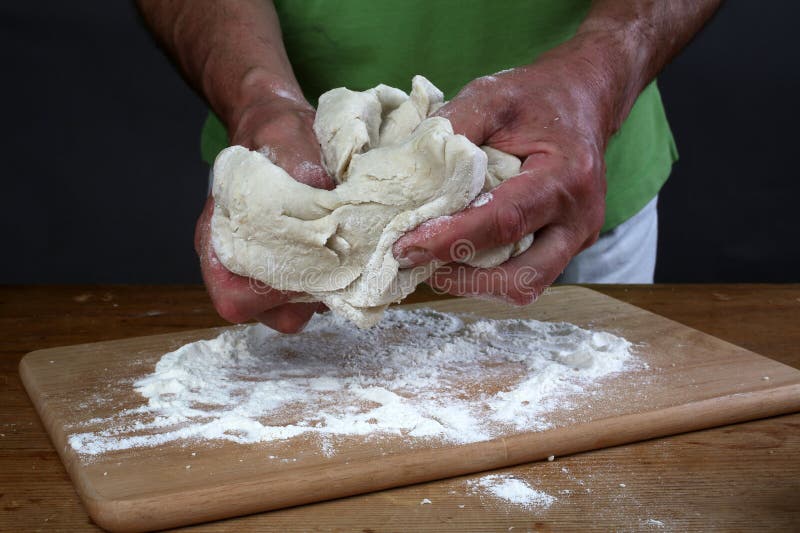 Baker Preparing Some Dough Ready To Bake Some Bread Stock Image - Image ...
