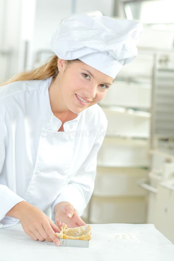 Baker Putting Final Touches To Dessert Stock Photo - Image of craft ...