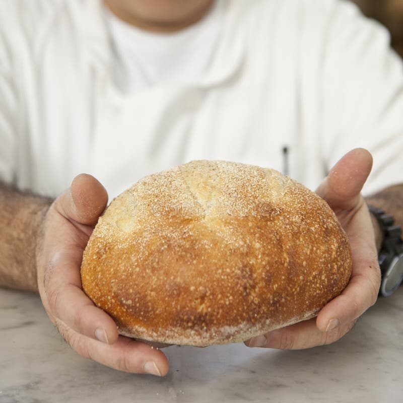 Baker s hands and bread stock image. Image of selective - 23969265