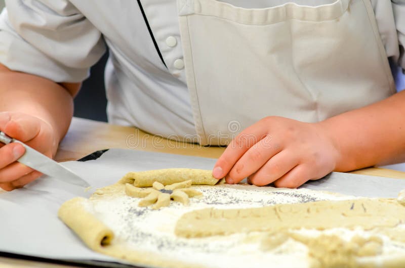 Hand of Baker or Apprentice Baker Preparing Bread Stock Photo - Image ...