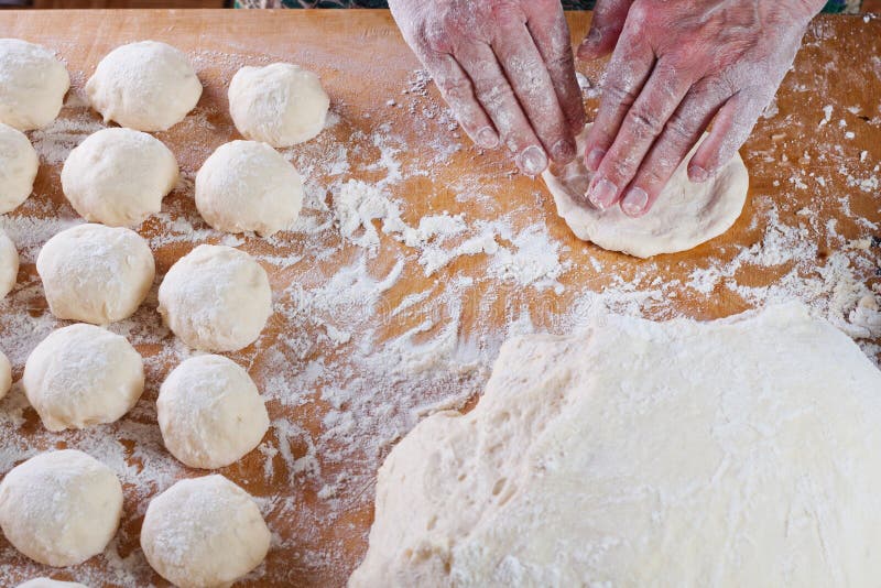 Baker S Hands Stuffing a Pie Stock Image - Image of flour, hands: 72544235