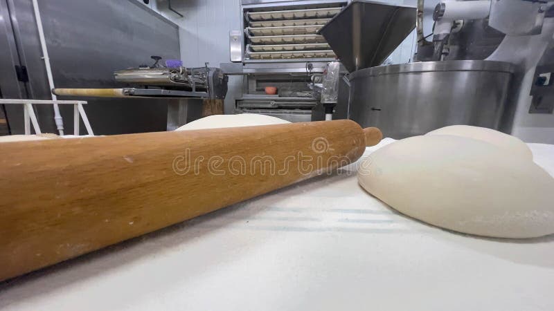 Baker`s Utensils for Making Bread in Front of Bread Making Machines ...