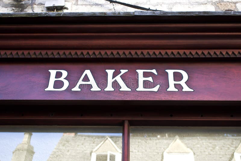 Baker shop stock image. Image of wooden, white, signage - 62414713