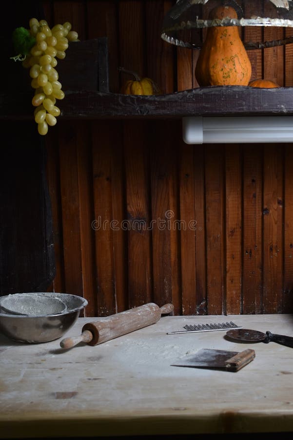 Baker Table with Baking Accessories for Different Types of Bread Stock ...