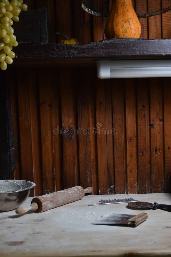 Baker Table with Baking Accessories for Different Types of Bread Stock ...