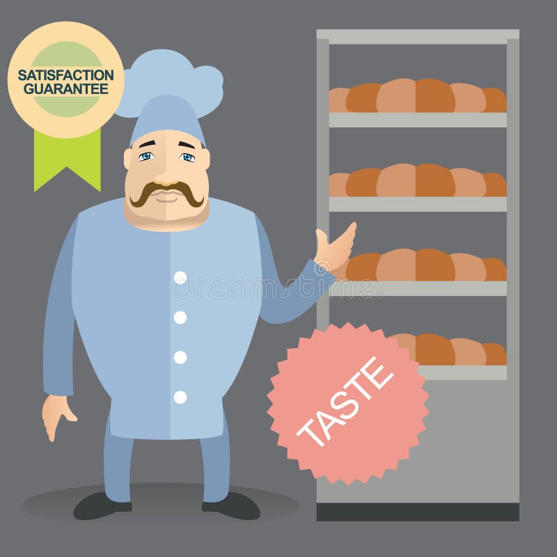 Baker. Vector Illustration Decorative Design Stock Vector ...