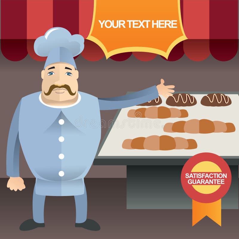 Baker. Vector Illustration Decorative Design Stock Vector ...